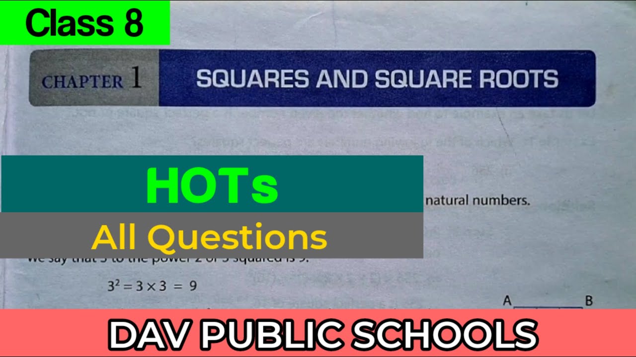 DAV Class 8 Maths Chapter 1 Hots All Questions YouTube DAV Class 8 Maths Chapter 1 Hots All Questions YouTube