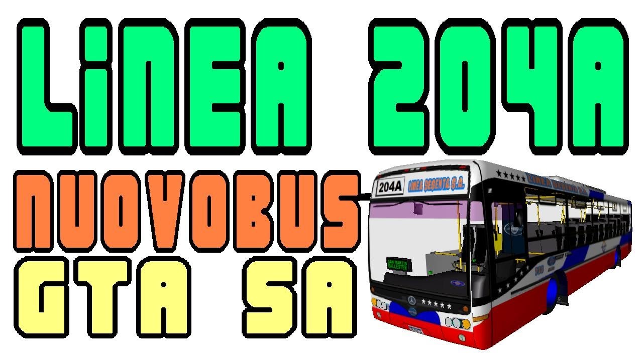 Linea 204A GTA SA Descargar Download Free Bus Colectivo Bondi autobus ...
