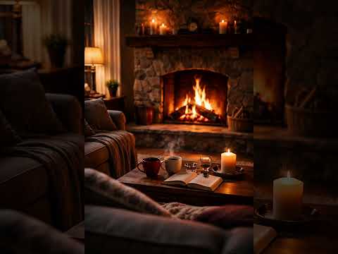  🔥🔥🕯️Şöminede yanan odun ateşi sesi / Mum ışığında ateş sesi ile rahat uyku 🔥🔥🕯️