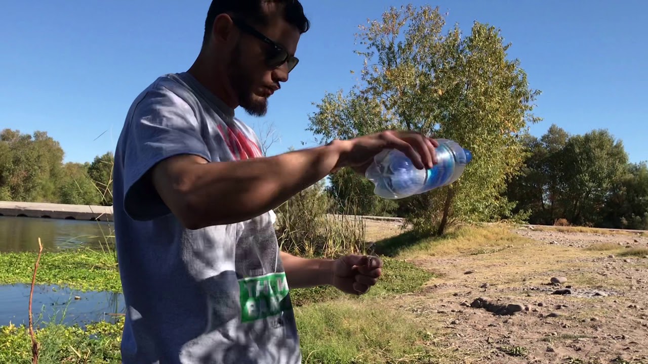 Fishing with a diy rod using bottles 🤔? Arizona - YouTube