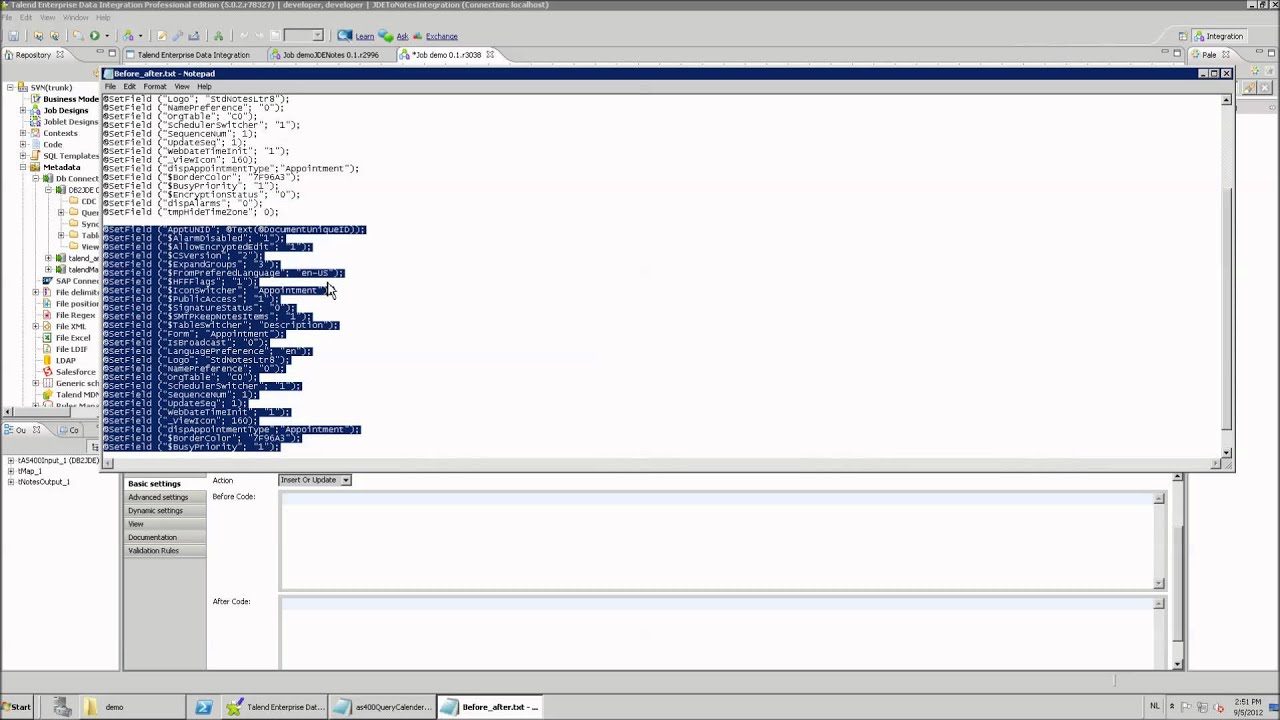 JDE to Lotus Notes Calendar integration with Talend - YouTube