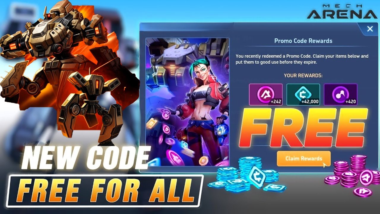 NEW! FREE Promo Codes Live | FAST LANE EVENT | Mech Arena 2025 - YouTube