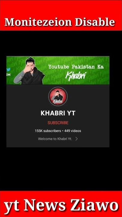khabri yt monetization disable | khabri yt News| #shorts #youtubeshort - YouTube