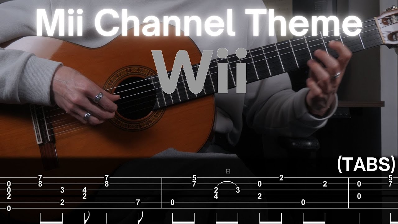 Mii Channel Theme - Fingerstyle Guitar Cover (TAB) - YouTube