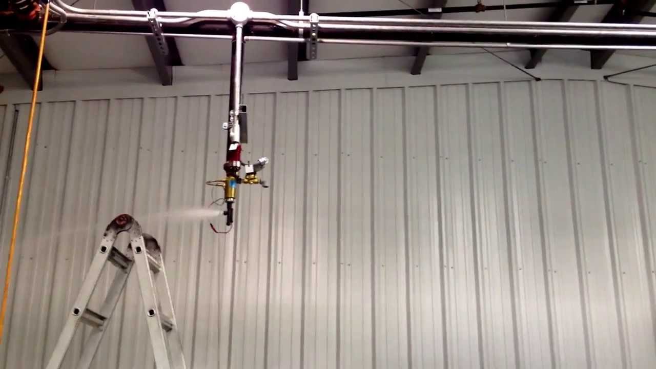Ultra high speed fire sprinkler system - YouTube