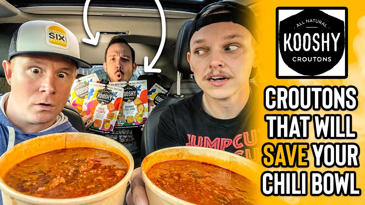 🍞 Eating Dom's Market Chili with Poco Picante Kooshy Croutons | Featuring Matt Wachsman 🍞 - YouTube