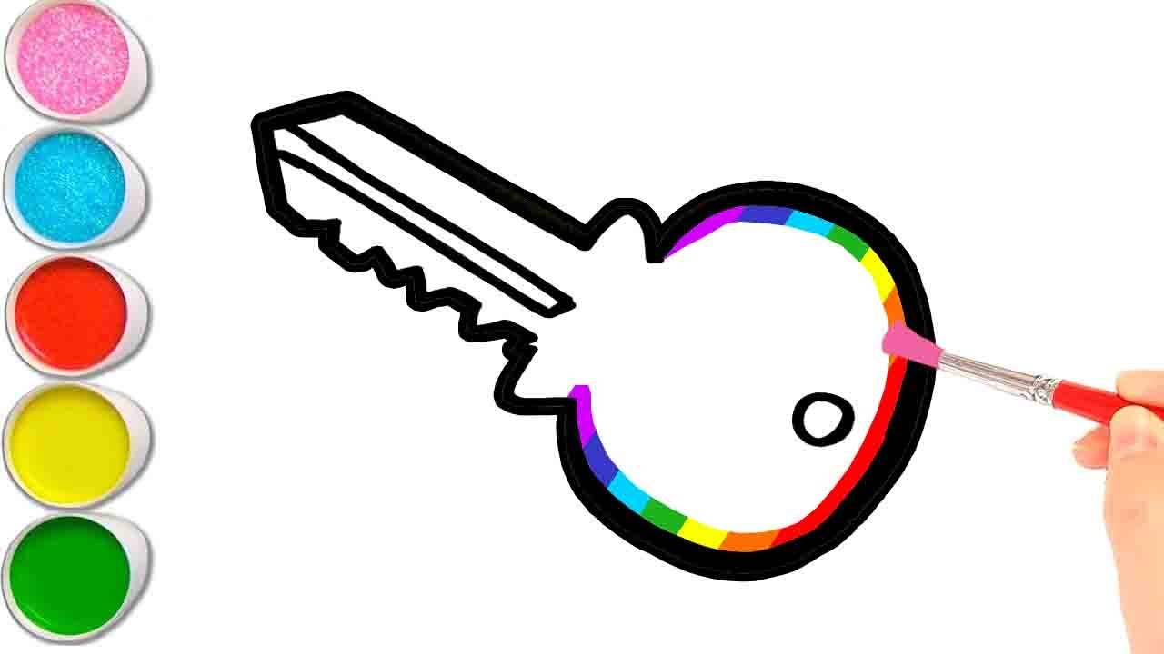 Kamalak ranglari bilan kalitlarni chizish | How to Draw Keys with ...