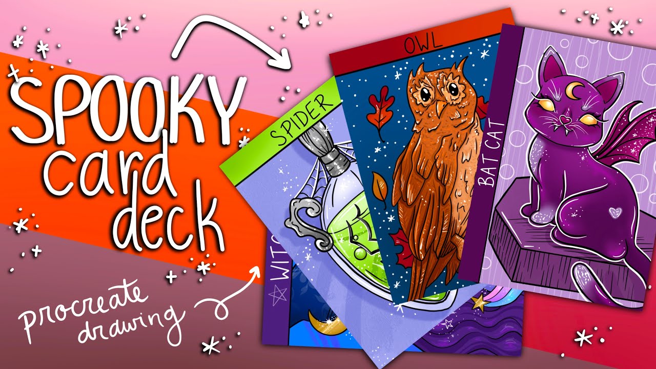 MAKING SPOOKY HALLOWEEN CARDS | Playing Card Deck - YouTube