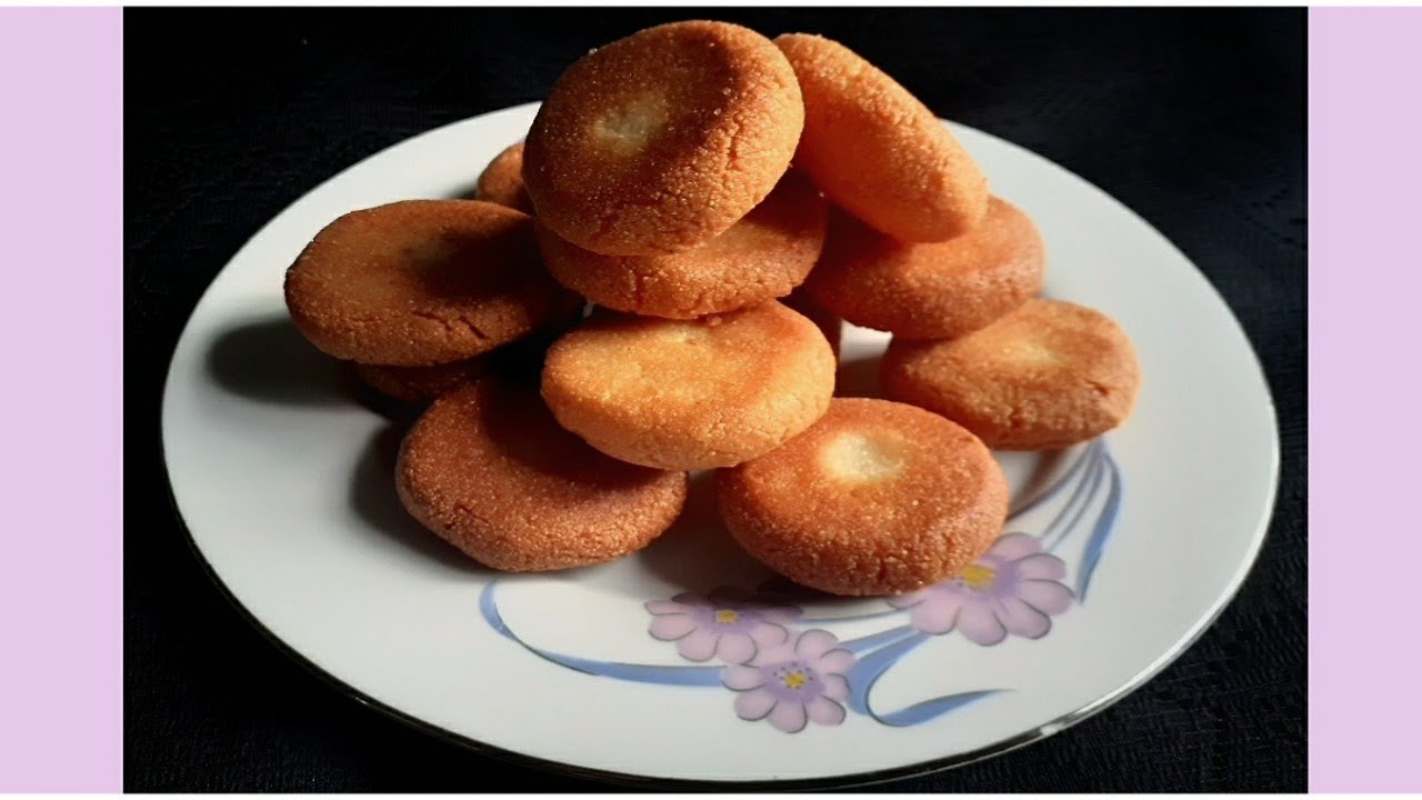 Suji Biscuits / Pitha recipe(Without Egg) | Semolina biscuits recipe ...