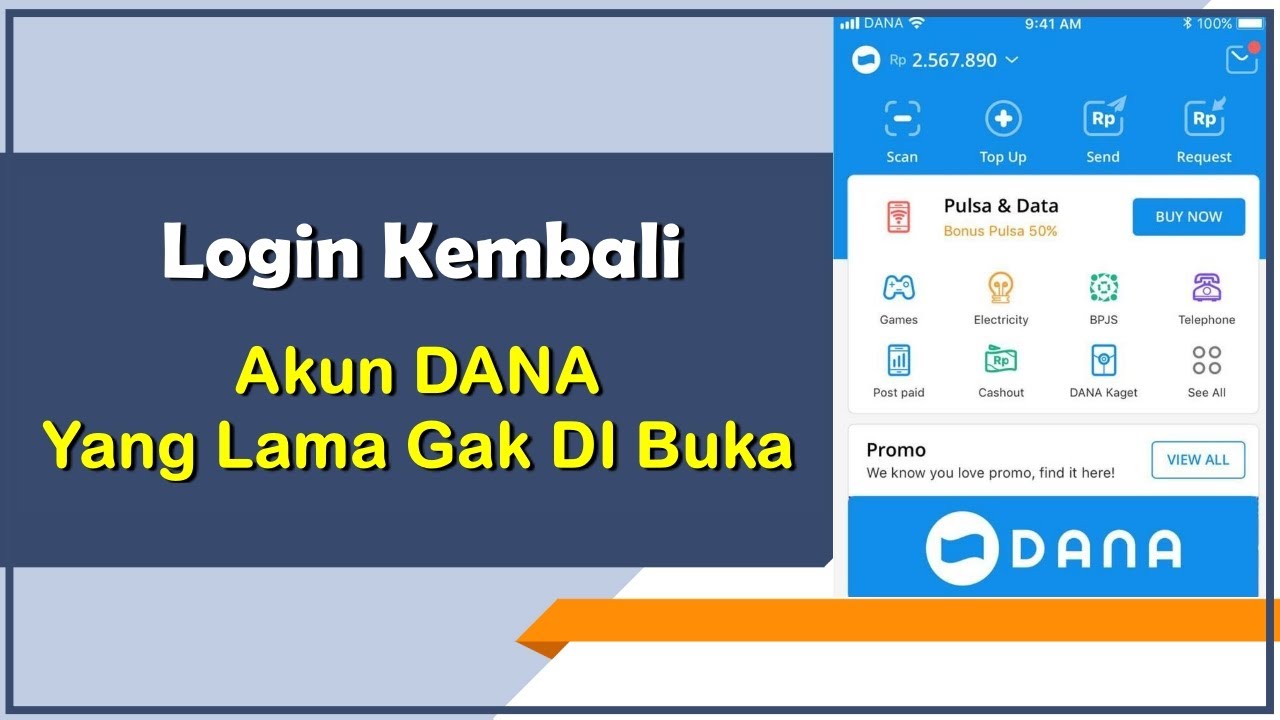 Cara Login Aplikasi DANA Yang Lama Tidak Di Buka - YouTube