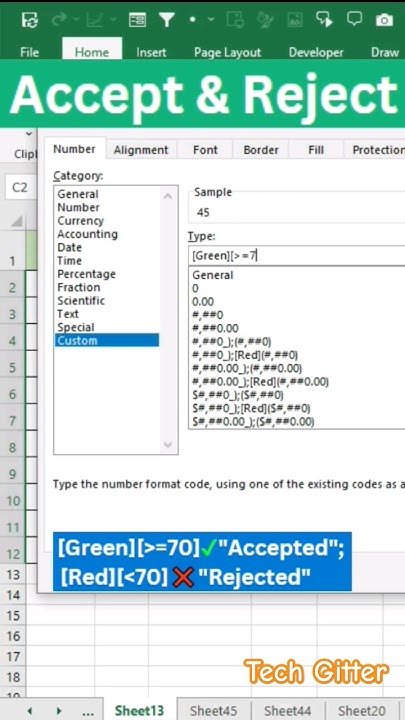 How To Use Accept And Reject Symbols In Excel Youtube