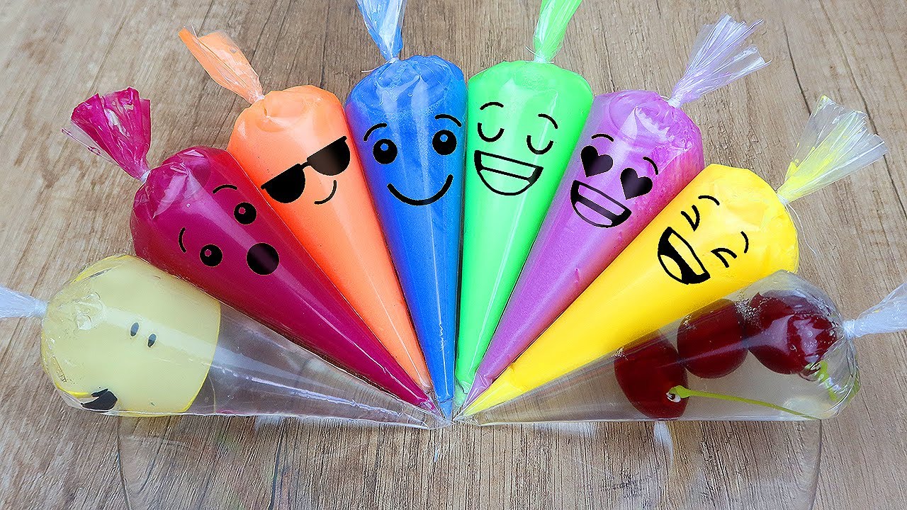 Making Glossy Slime With Piping Bags Amazing Satisfying Glossy Slime-34 ...