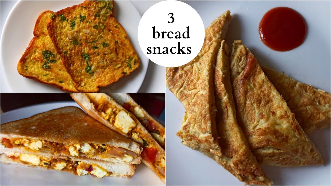 3 bread breakfast recipes | Easy bread snacks recipe | Bread recipes ...
