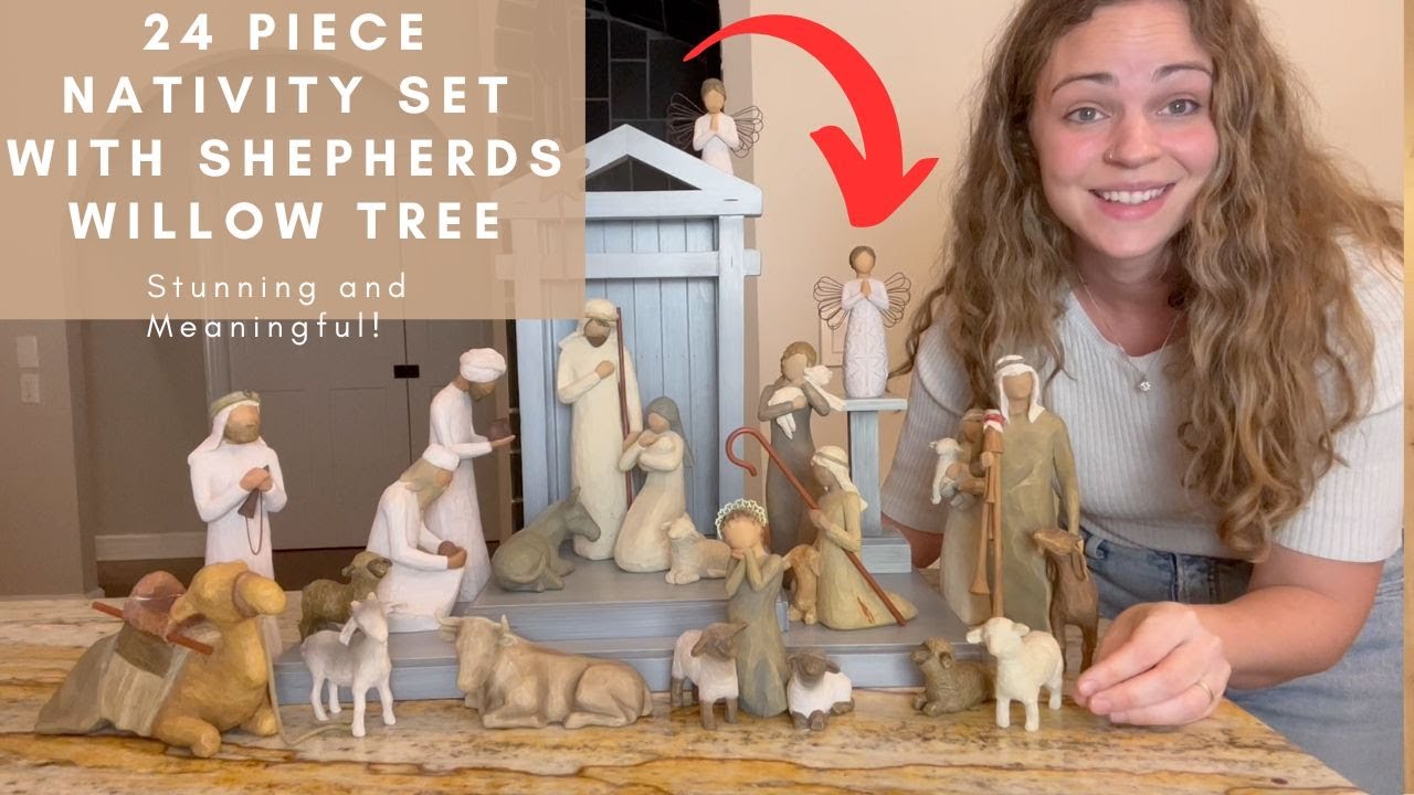 24 Piece Premier Nativity Set with ALL Shepherds from Willow Tree ...