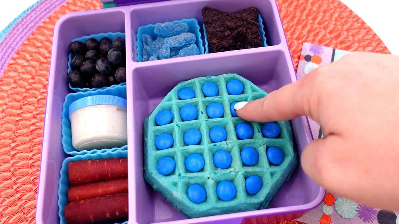 Eating Only ONE Color of Food for LUNCH🌈COLOR Lunches !🌈 - YouTube