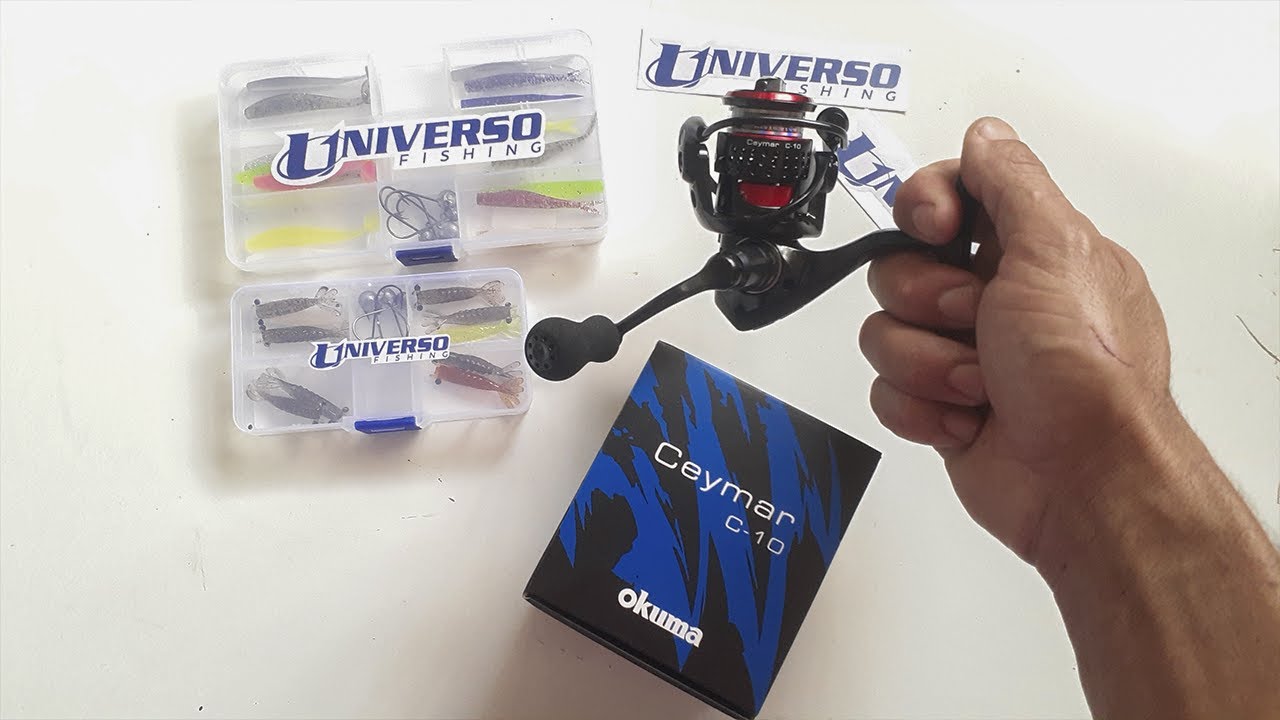molinete UltraLight Okuma Ceymar C10 e muitas micro iscas - YouTube