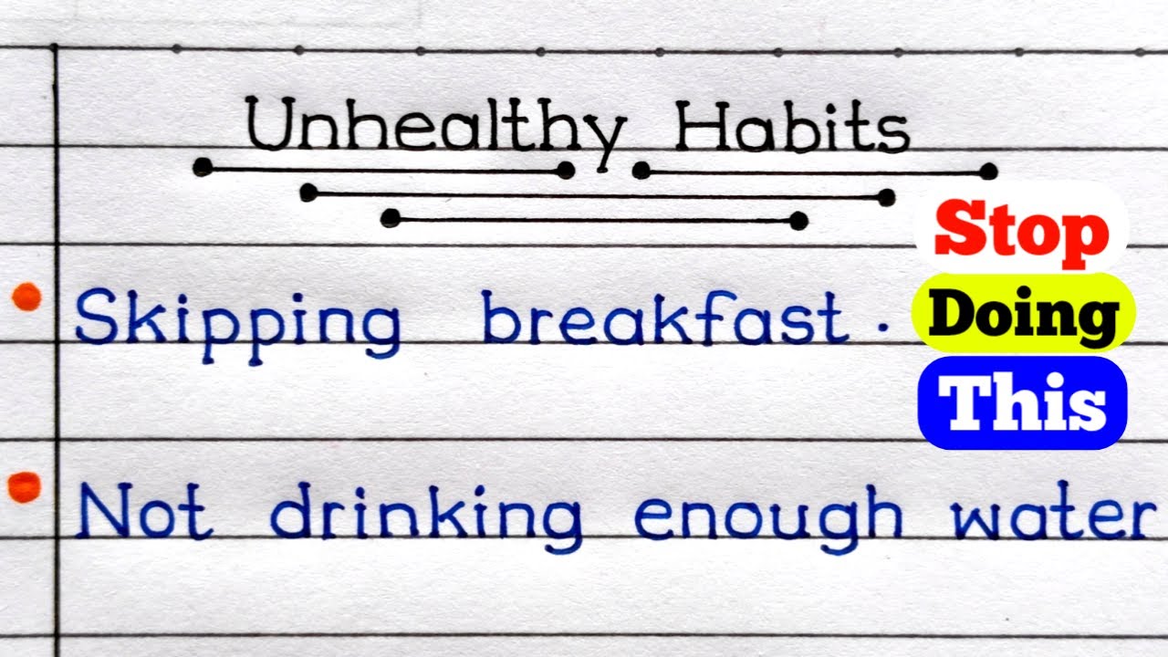 Bad Habits In English | 10 Bad Habits That You Need To Quit | Unhealthy ...