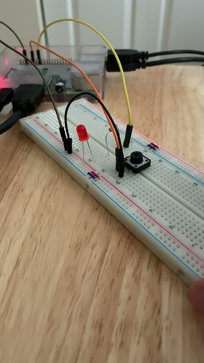 Blinking Led using Raspberry Pi with push button - YouTube