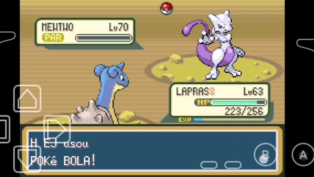 How to find and catch Mewtwo in Fire Red LF (GBA mobile) - YouTube