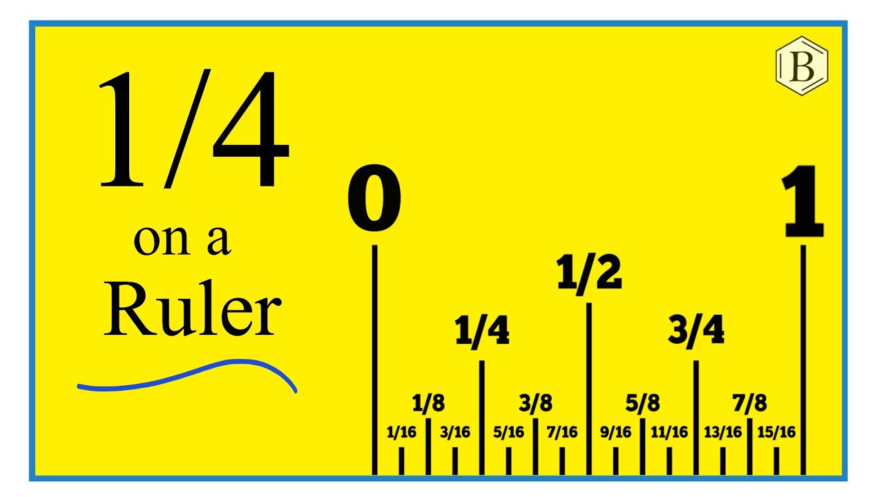 How To Find 1 4 On A Ruler Or Tape Measure YouTube