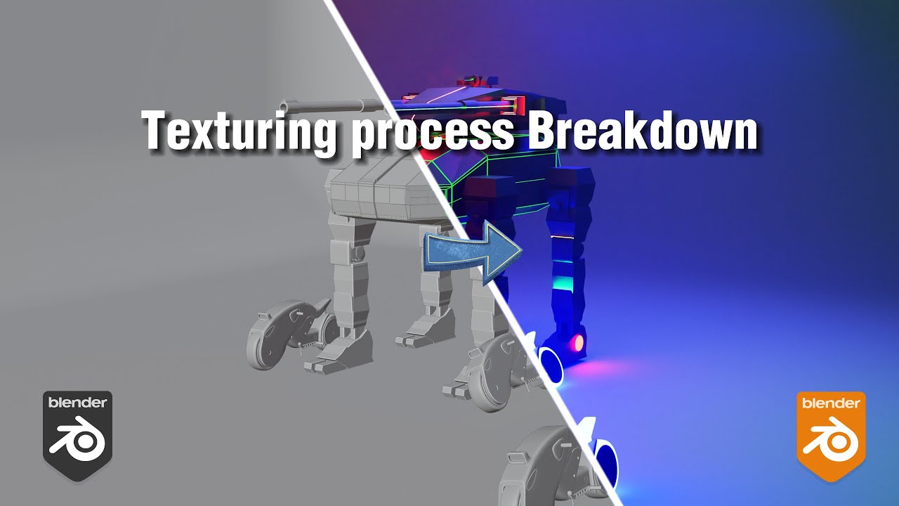 Texturing process Breakdown - A step by step texturing process video // Blender - YouTube