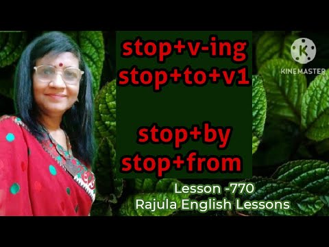 Stop+v ing Stop to Stop by Stop from Spoken English Lesson- 770 Rajula ...