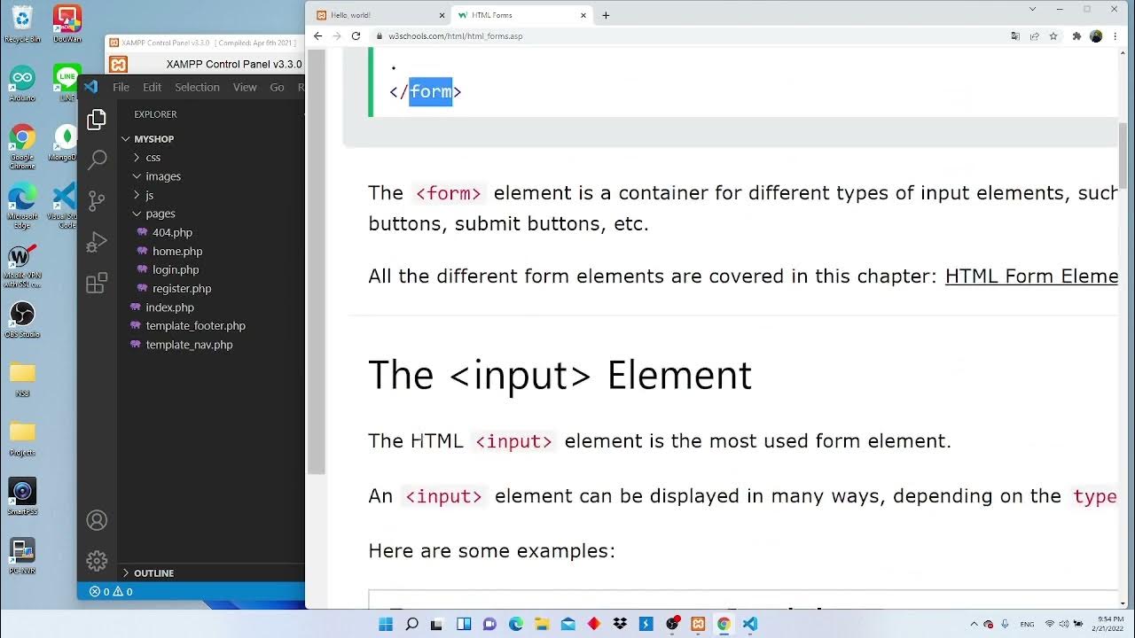 basic php mysql #02 - create register / login page - YouTube