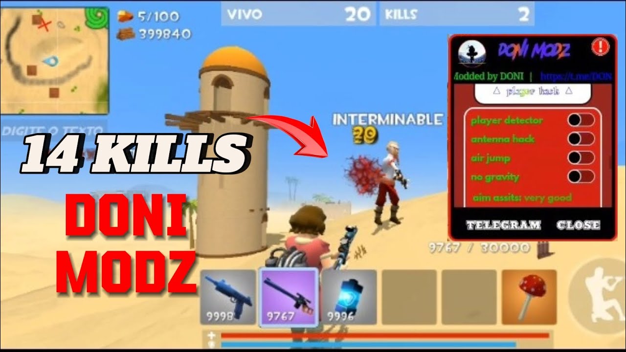 Rocket Royale 14 KILLS gameplay hacker Doni modz - YouTube