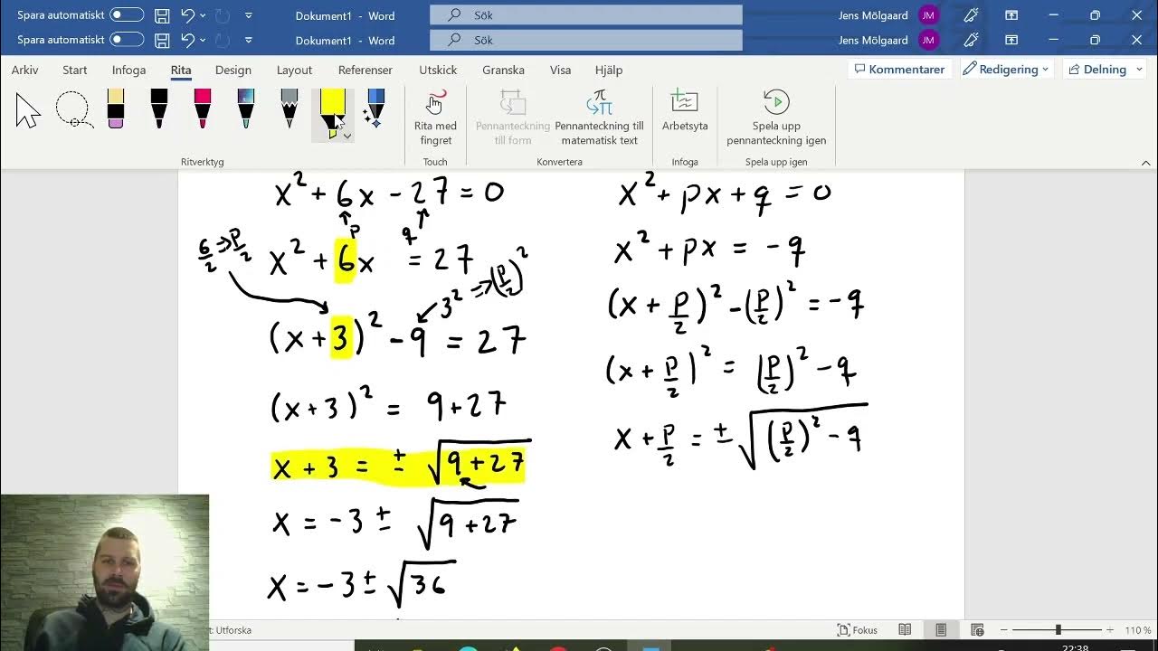 PQ formeln Matte 2c s. 69 -74 - YouTube