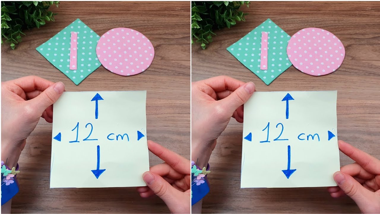 A wonderful handicraft made with 12 cm square and circular fabrics ...