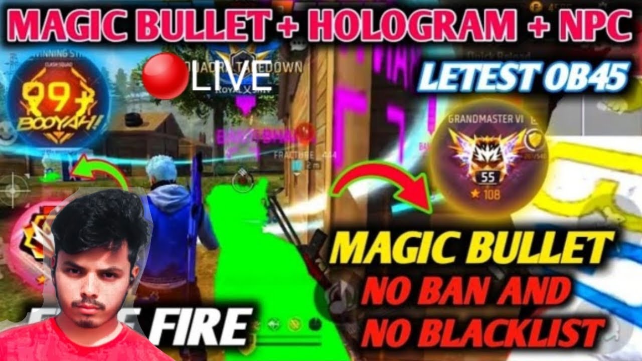 H4x live 🔴 Ob46 Magic Bullet + Hologram | Free Fire Anti Blacklist Cs Rank Working Data Config ...