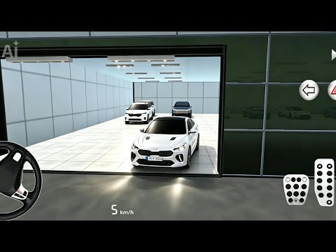 New  white Kia Sadan suv car in showroom  3d Driving class || car  game #3d #gaming #gameplay #viral
