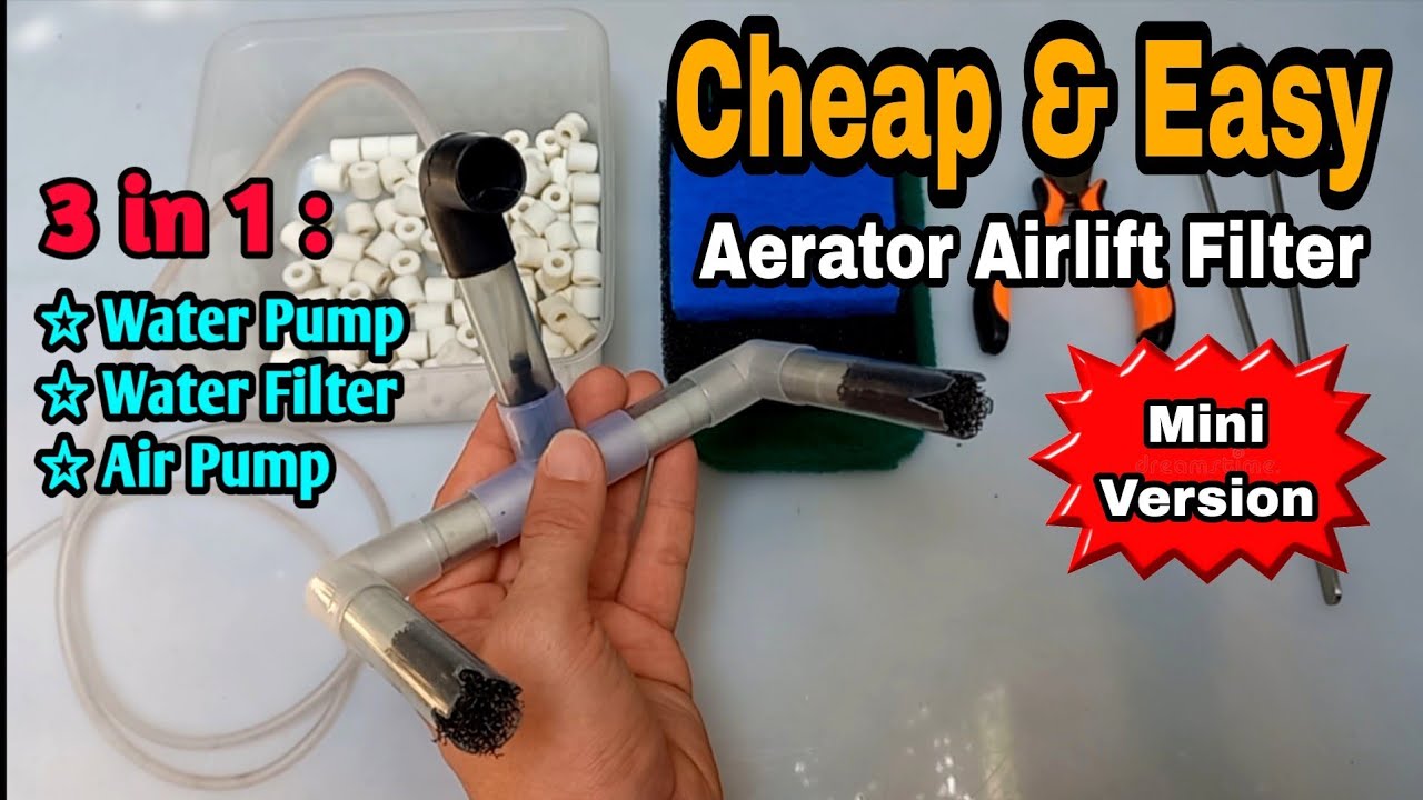 Aquarium filter DIY | part 4 | Aerator airlift filter DIY - YouTube