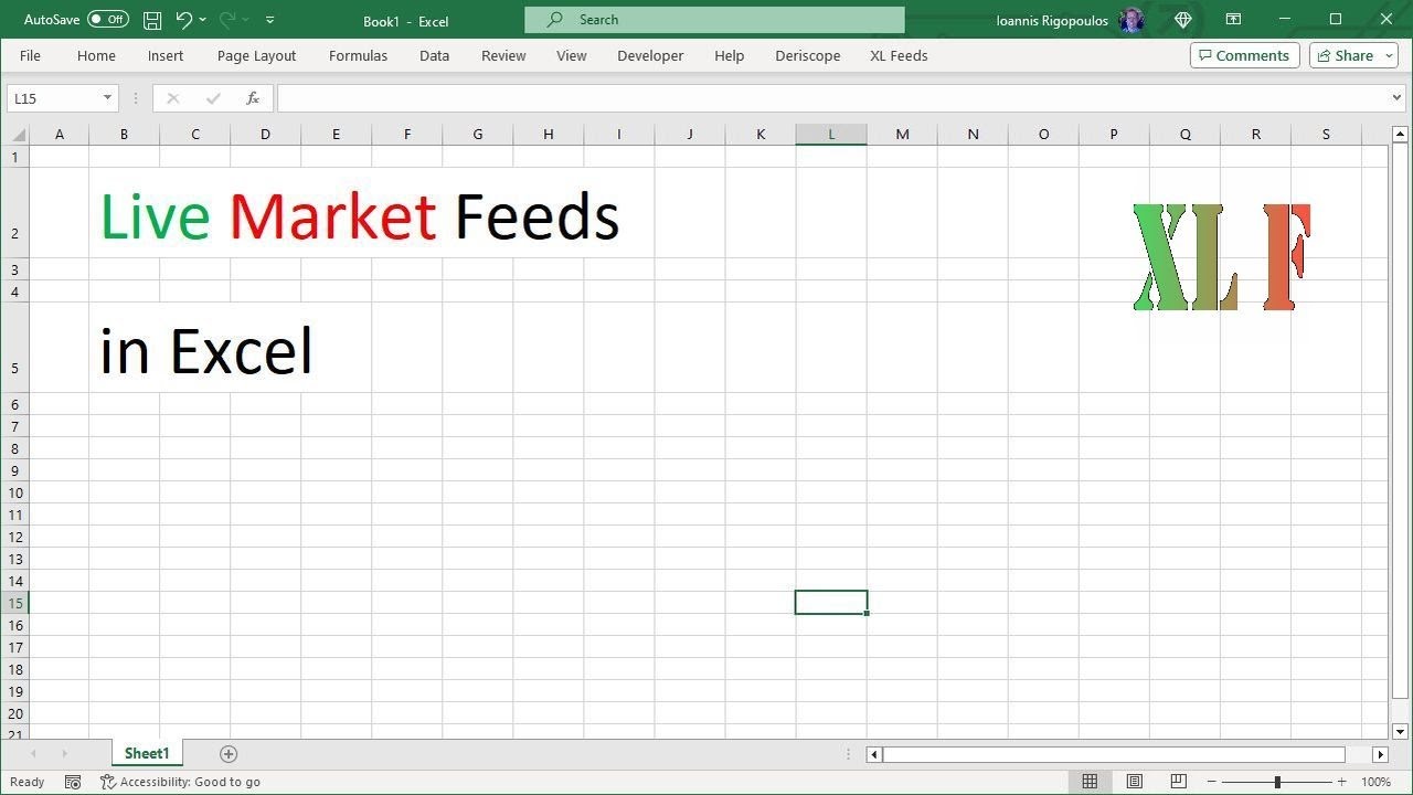 Live Stock Prices in Excel from Yahoo Finance using XL Feeds - YouTube