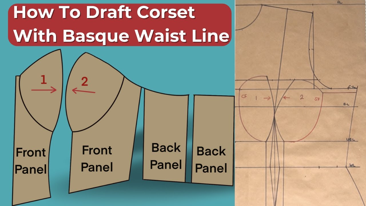 How To Draft A Basque Waist Line Pattern. #discovermyafrica - YouTube