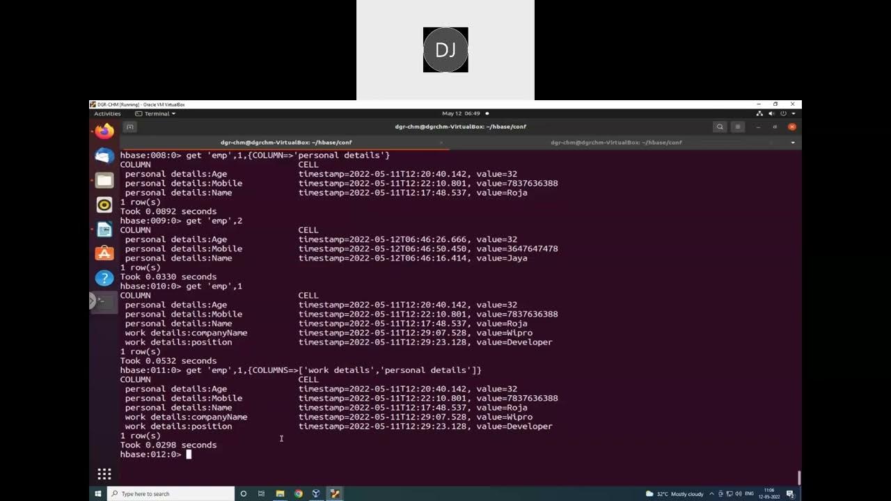 03 - Hbase DDL and DML Commands Lecture 1 - YouTube