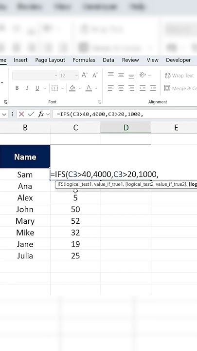 "How to Calculate Bonus Using the IFS Function in Excel | Step-by-Step Guide" - YouTube