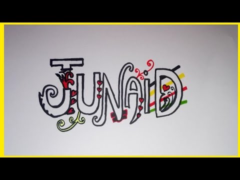 How to draw Junaid name drawing || Junaid name drawing - YouTube