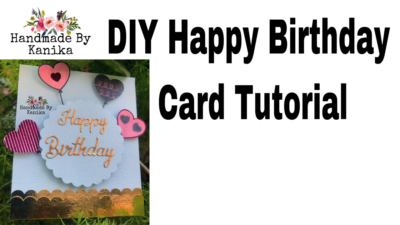 82. DIY Happy Birthday Card Tutorial & Dress My Craft Scalloped Border ...