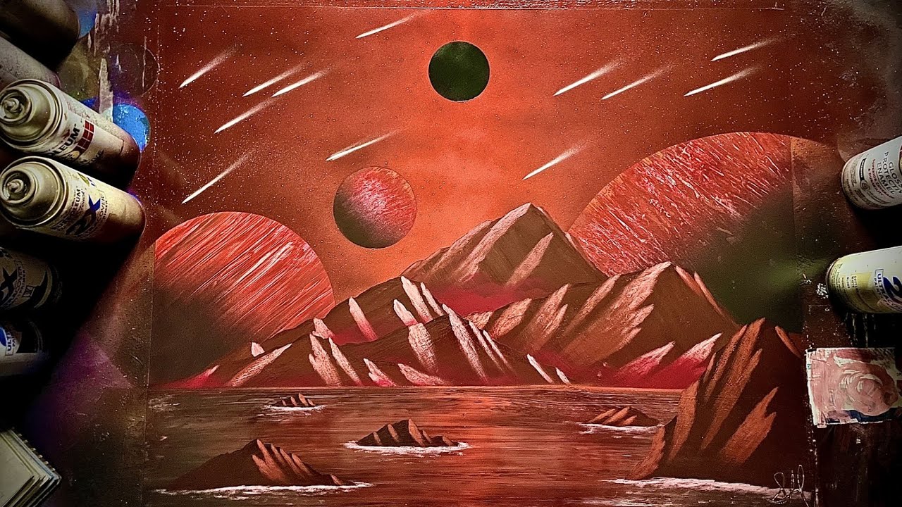 Spray Painting Bromine landscape #spraypaint - YouTube