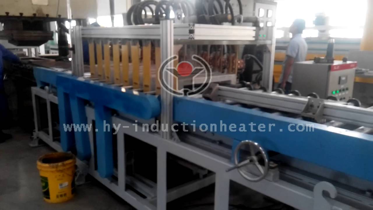 Hardening dozer blade with induction heating - YouTube