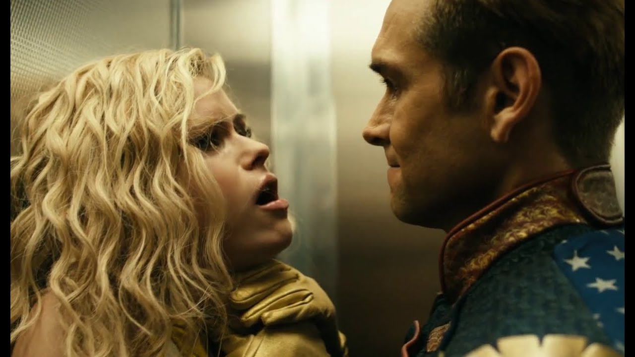 Homelander Chokes Starfire, Elevator scene - The Boys s2 (2020) - YouTube