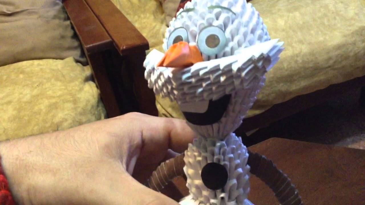 Olaf de Frozen en Origami 3D. - YouTube