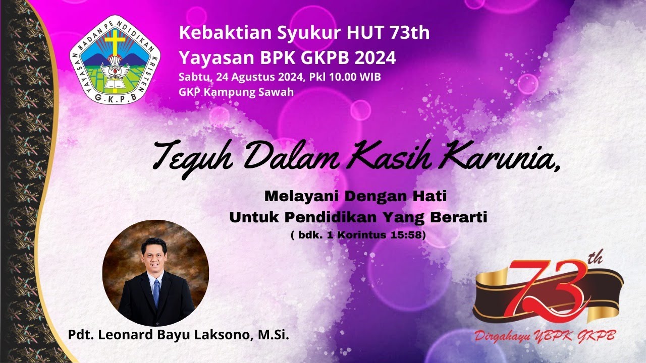 HUT 73th YBPK GKPB - YouTube