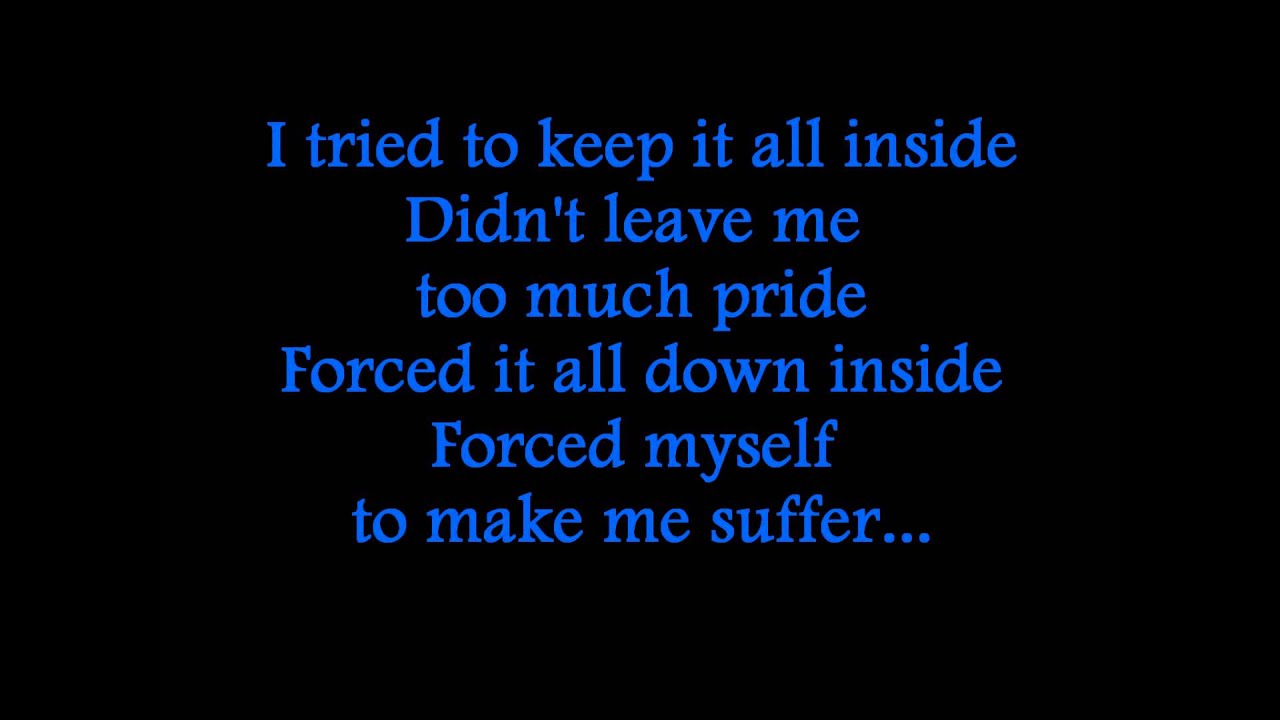 Staind - Suffer (Lyrics) - YouTube
