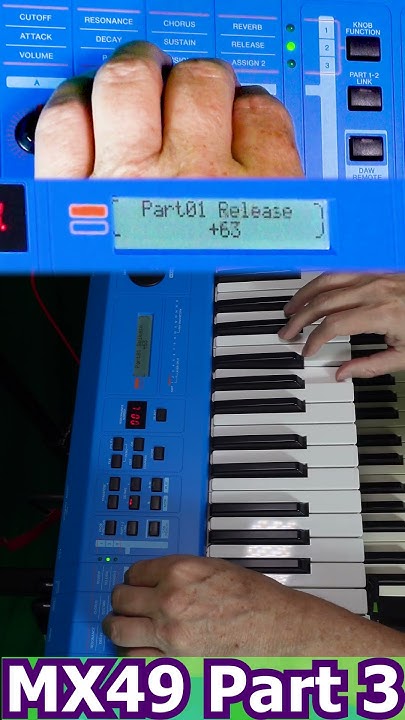 Part 3 - Demo of ADSR and other basic subtractive synthesis elements using a Yamaha MX49 - YouTube