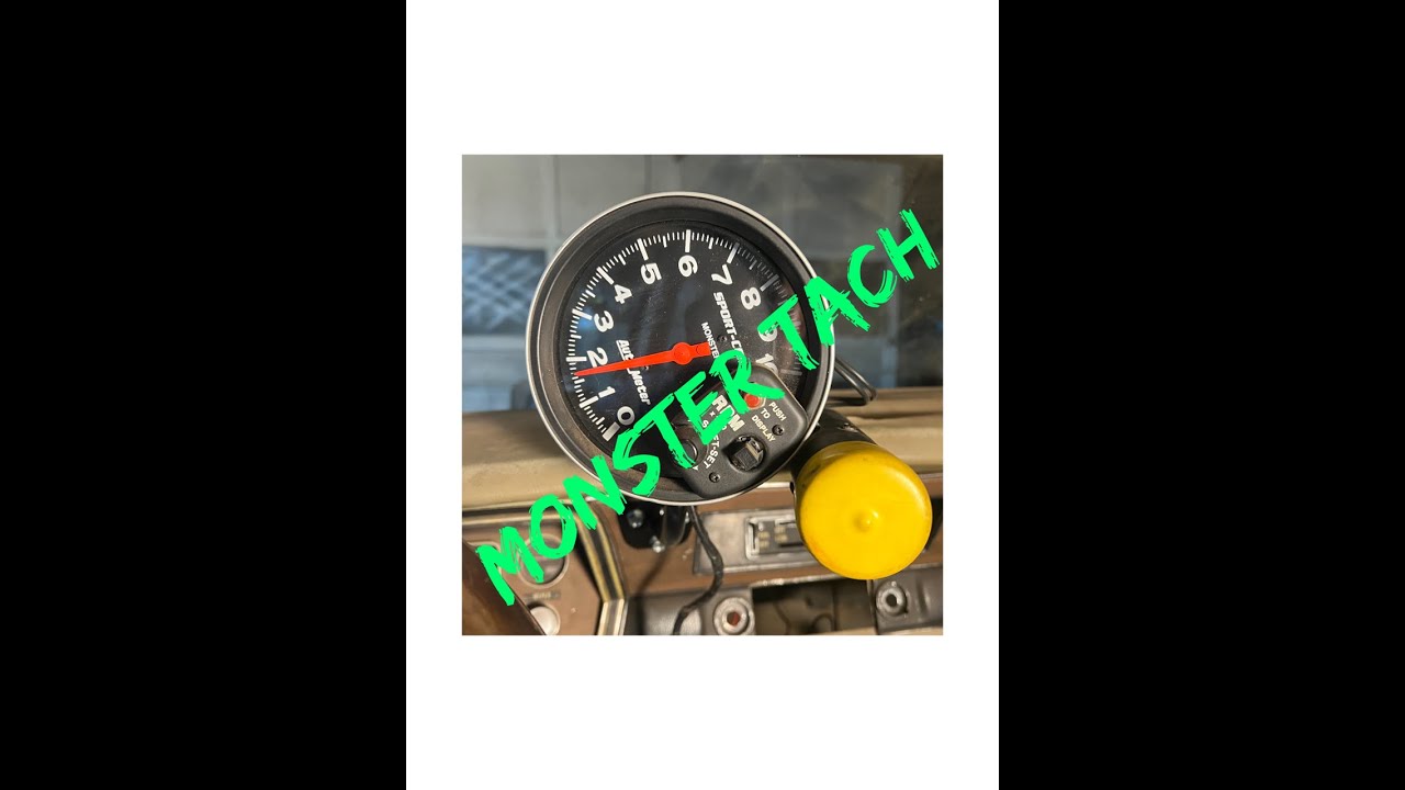 Auto Meter Monster Tach relocated & new Aluminum welded mount 1974 ...