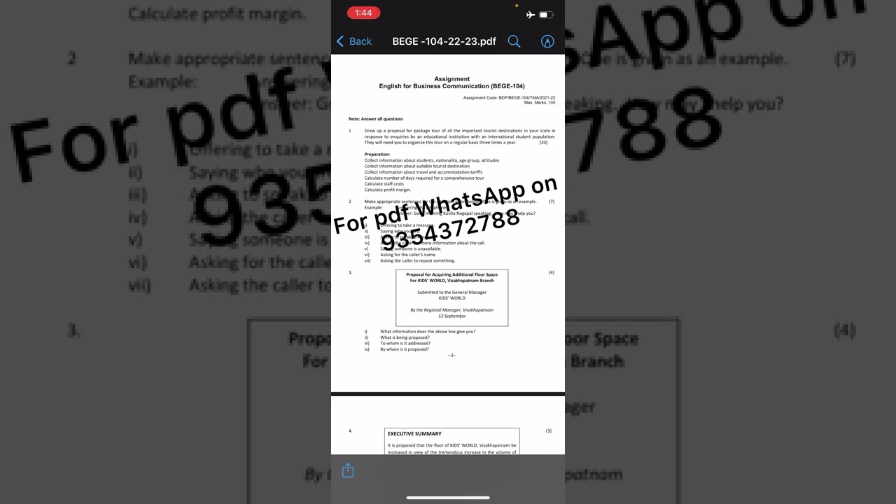 BEGE 104 ENGLISH MEDIUM SOLVED ASSIGNMENT 2022-23 FOR PDF WHATSAPP ON 9354372788 - YouTube