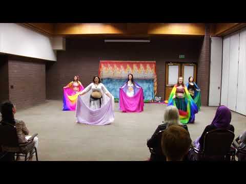 Bellydance class choreography by Miss Thea - double veils