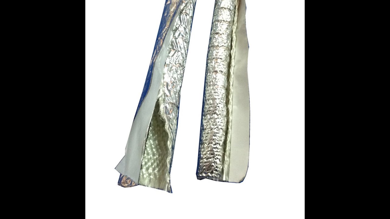 Aluminum fiberglass self-closing wrap is a heat shield sleeve - YouTube